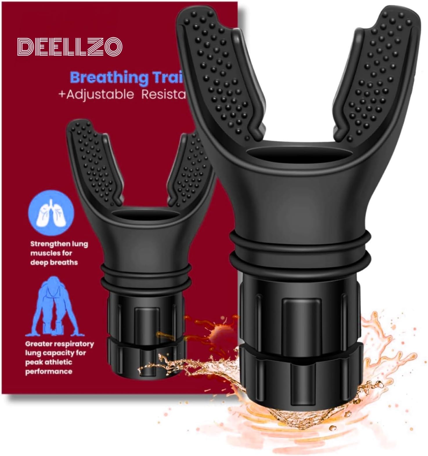 DELLZO Breathing Trainer, Lung Capacity Exercise Device and Lung ...
