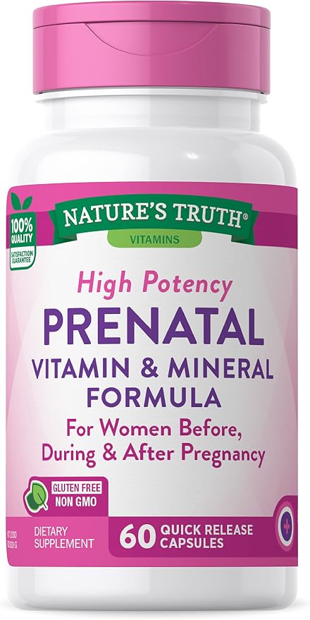 Amazon.com: Nature's Truth Prenatal Vitamins With Folic Acid | 60 ...