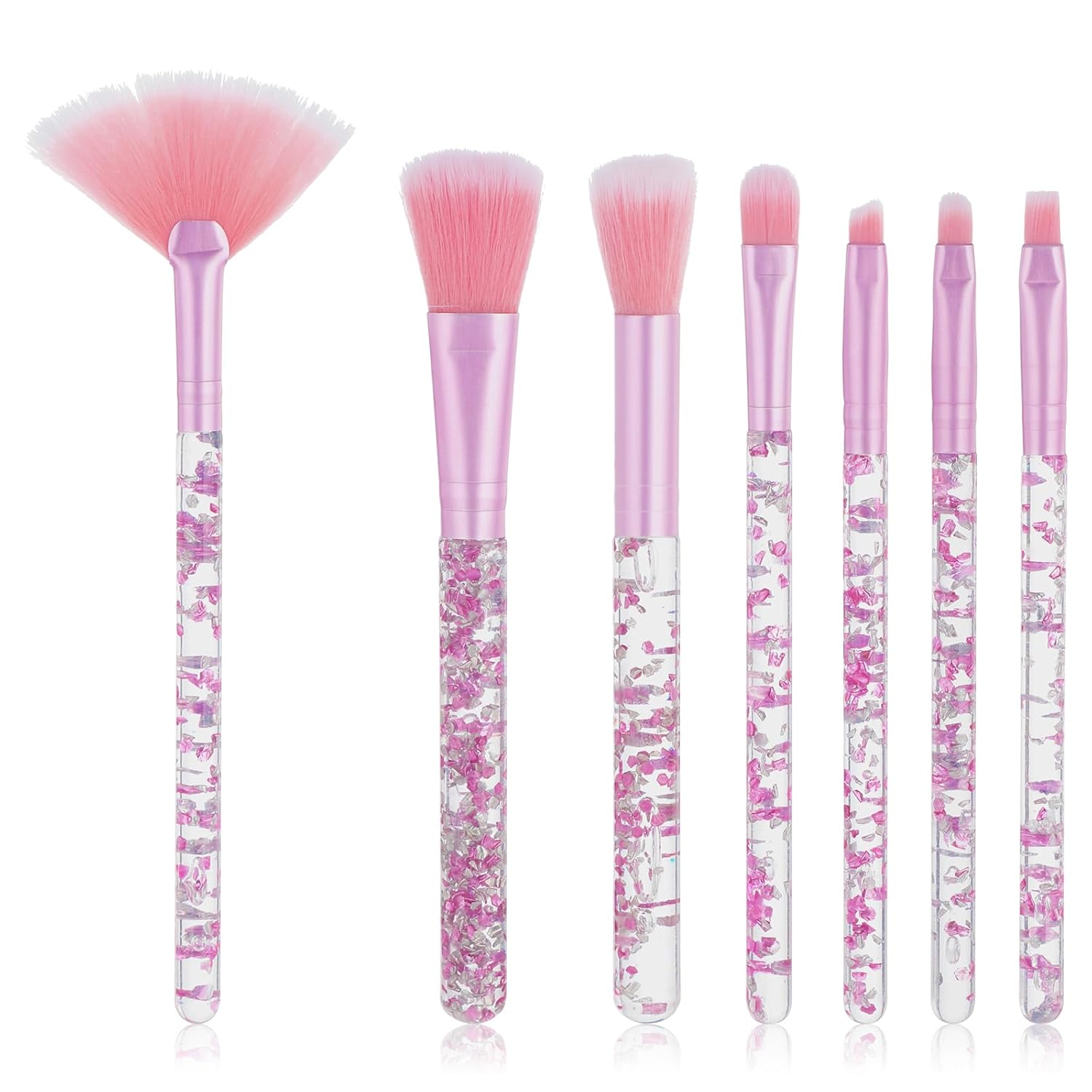Amazon.com: Makeup Brush Set, 7 Pcs Makeup Brushes Crystal Glitter Make ...
