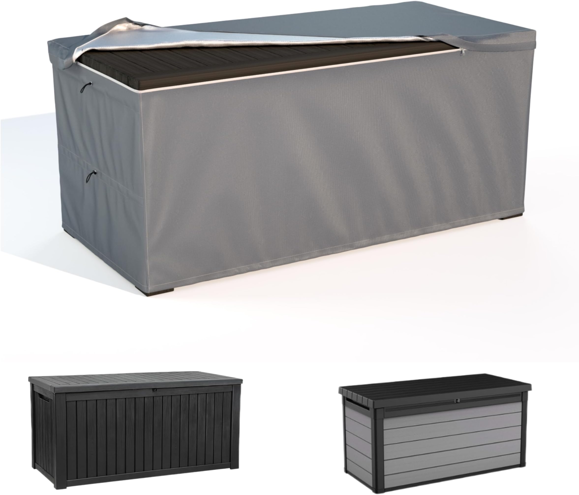 Amazon.com: Deck Box Cover, Outdoor Large Storage Box Cover 150 Gallon ...