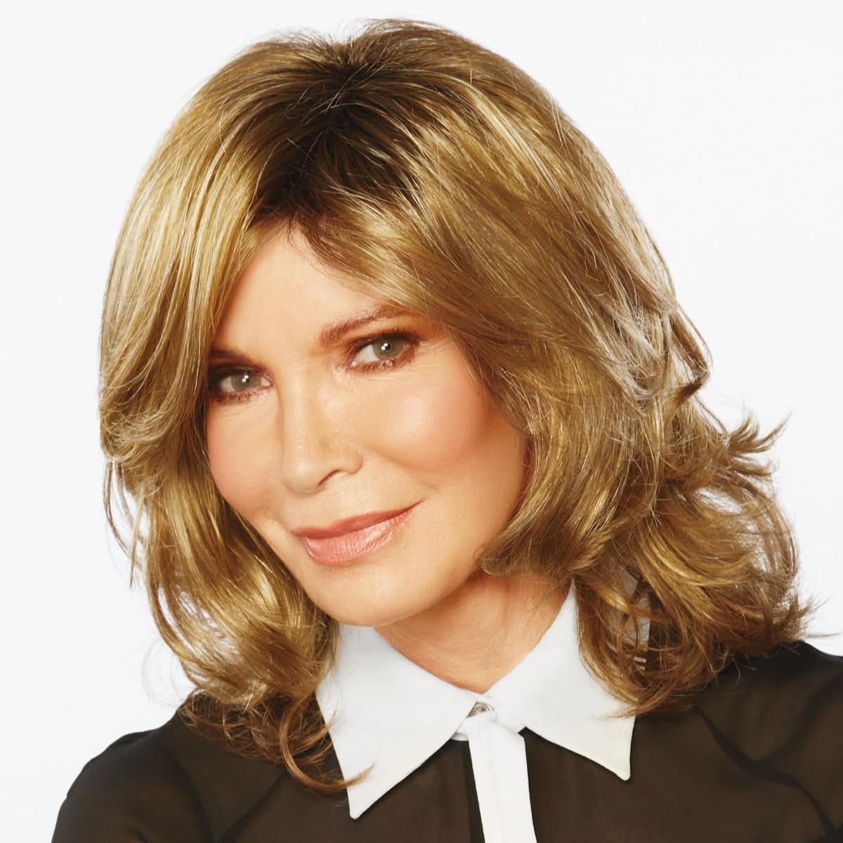 Amazon.com : Paula Young Sunset Wig by STYLE by Jaclyn Smith Glamorous Mid-Length Wig with Swept ...