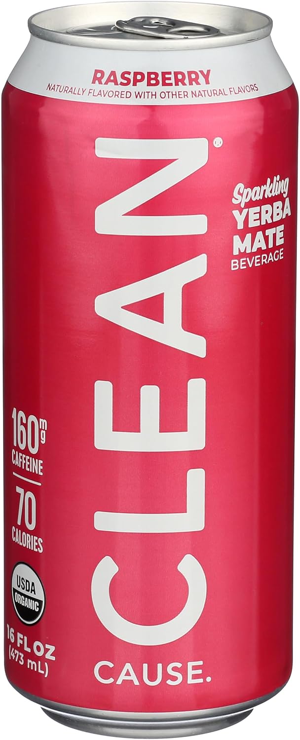 Clean Cause, Yerba Mate Energy Drink, Raspberry, 16 oz : Amazon.ca ...