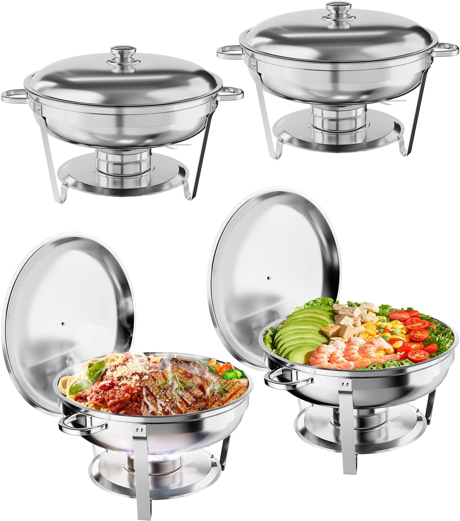 Amazon.com: Alpha Living Chafing Dish Buffet Set of 4 – Complete ...