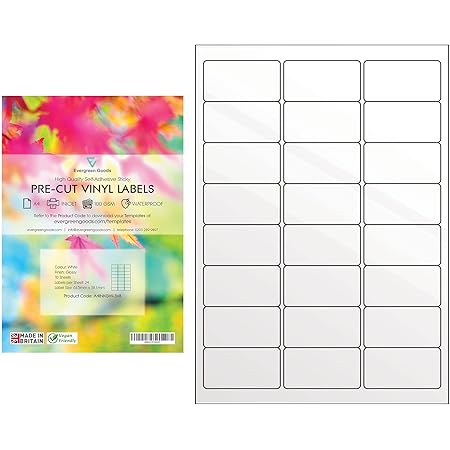 10 Sheets A4 Glossy Vinyl (PVC) White Precut Waterproof Multipurpose ...