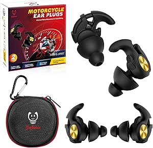Amazon.com: Motorcycle Ear Plugs, Wind Noise Reduction Keep Comms Clear ...