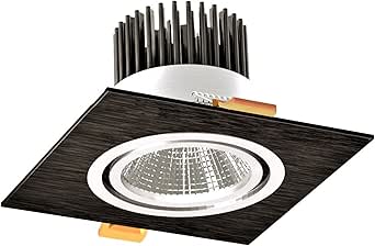 TEKLED LED Tilt Recessed Rectangle Downlight IP20 CRI90 - Black / 3000K ...