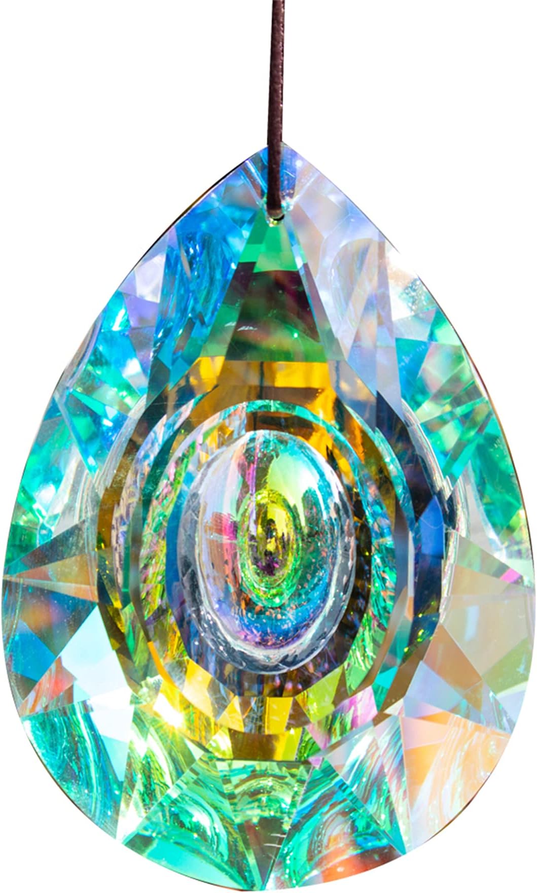 Amazon.com: InfantLY Bright Colorful Crystal Wind Chime, Moon Sun Light ...