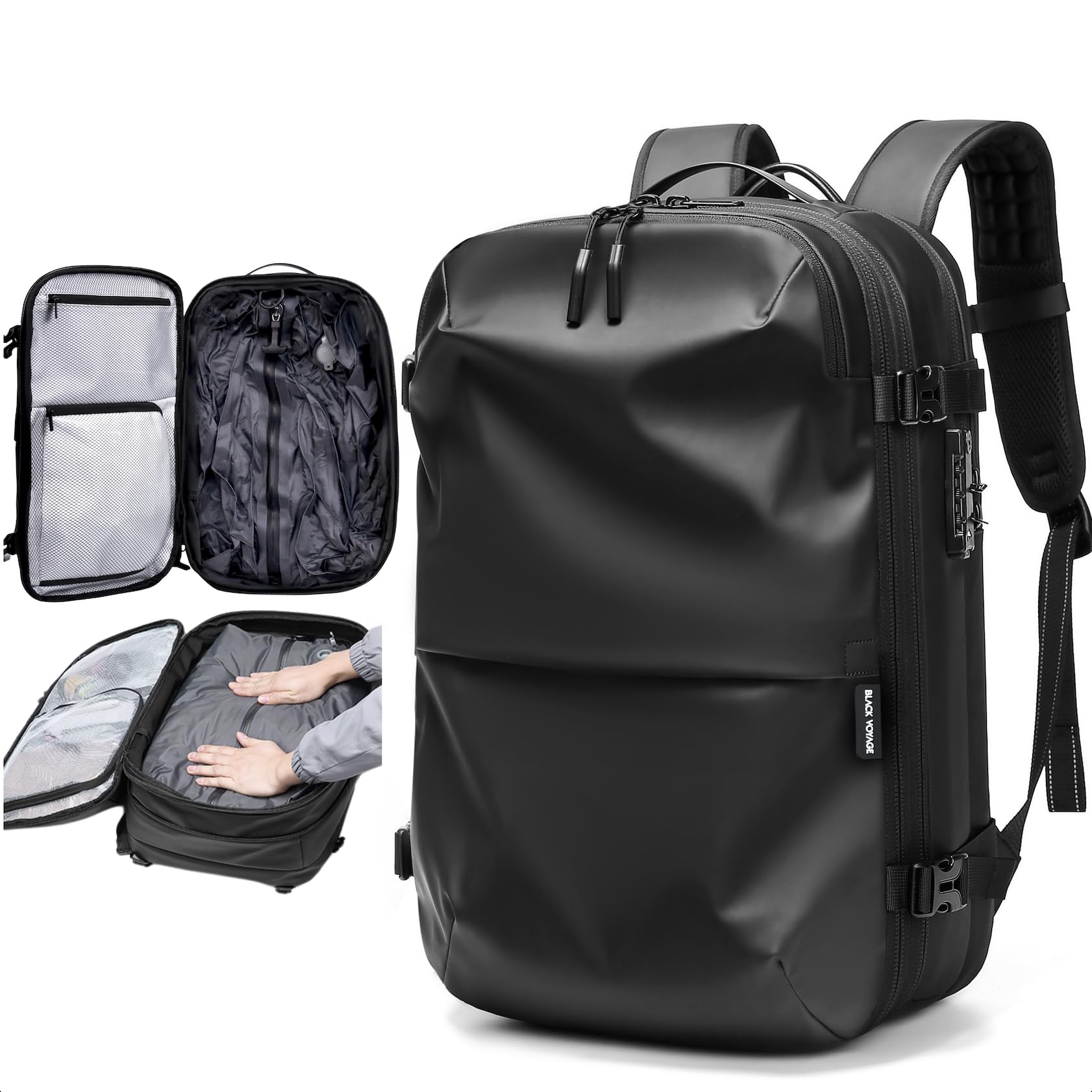 Amazon.com: BlackVoyage Airback Vacuum Seal Compression Travel Backpack 60L Expandable Electric ...