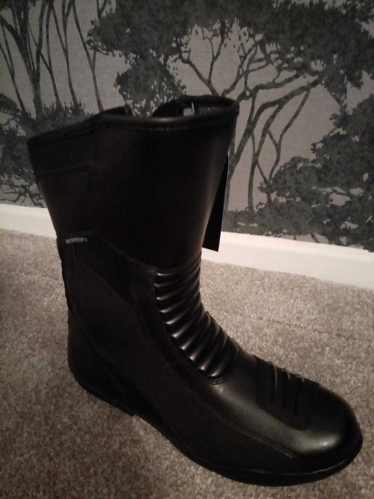 PROFIRST Full Leather High Ankle Mens Motorbike Armoured Boots Anti ...