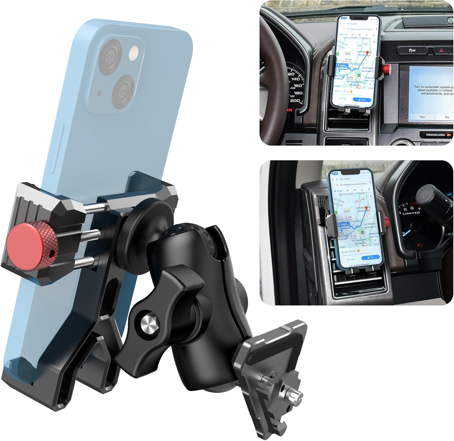 Amazon.com: Upgraded Vent Aluminum Phone Mount for Ford F-150 2015-2020 ...