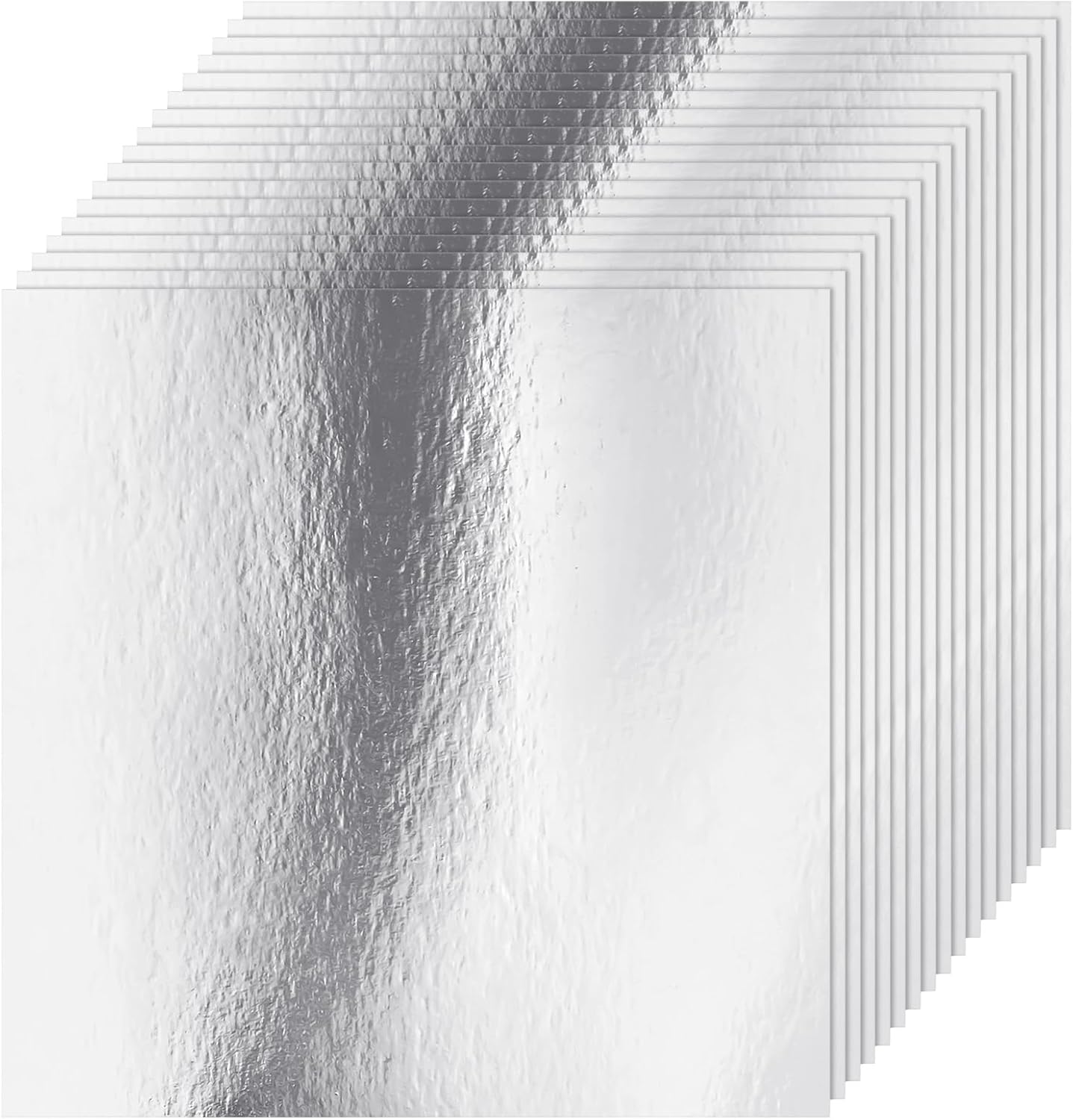 Amazon.com: Tenceur 50 Sheets Silver Cardstock 12 x 12 Glitter Shimmer ...