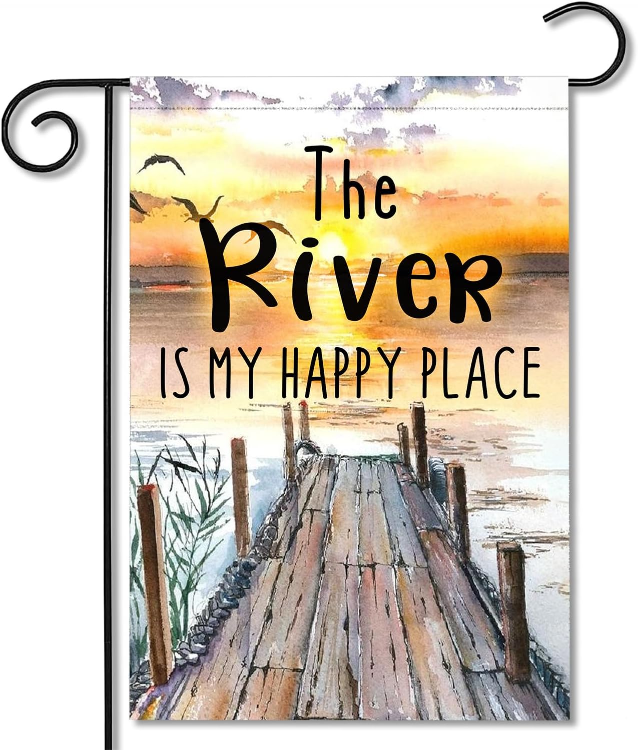 Amazon.com : ClustersNN Life Is Better On The River Spring Garden Flag ...