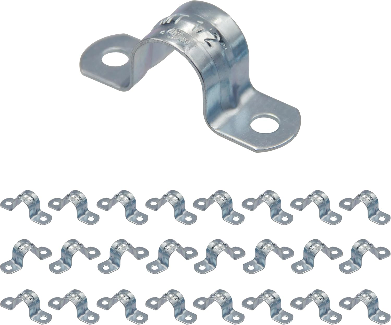 ISPINNER 25pcs 1/2 Inch Zinc Plated Steel EMT Pipe Straps U Bracket ...