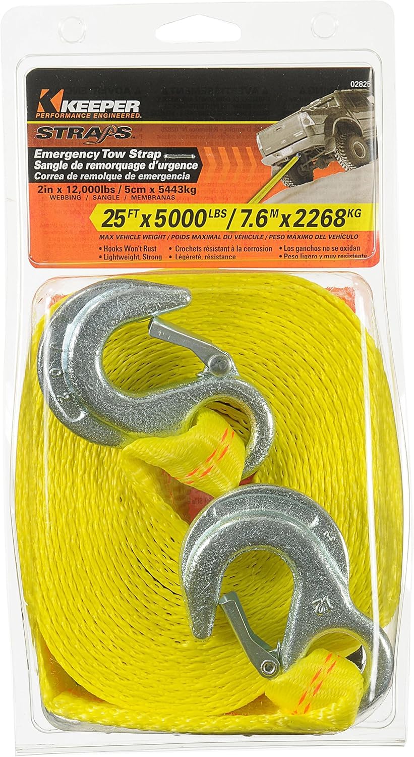 Rhino Usa Nilight 3 Inch X 30' Recovery Tow Strap Kit With 2 Inch Hitch ...