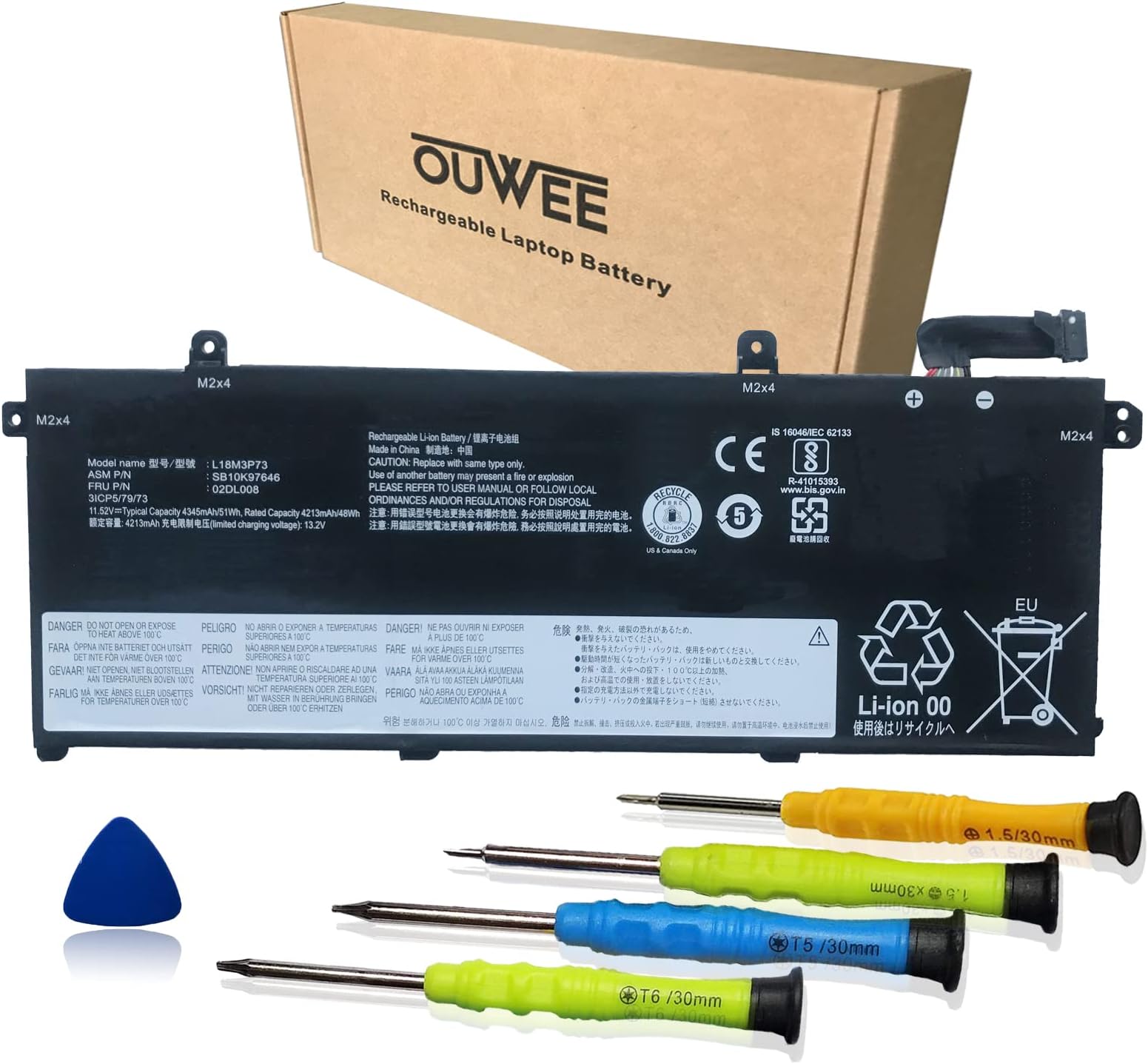 Amazon.com: OUWEE L18M3P73 L18M3P74 Laptop Battery Compatible with ...