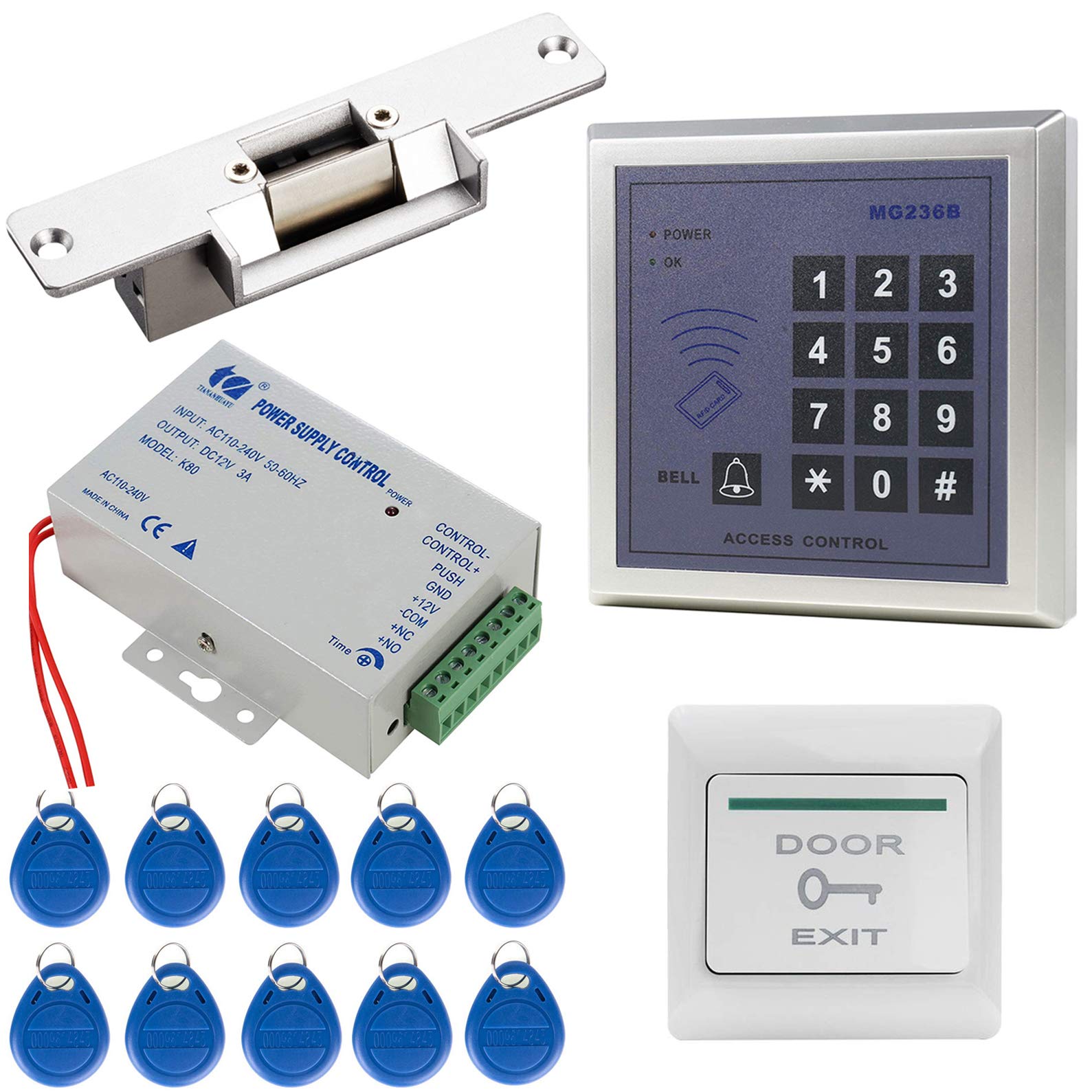 Buy SCPAMA Access Control System Kit with 125KHz RFID Card Standalone ...