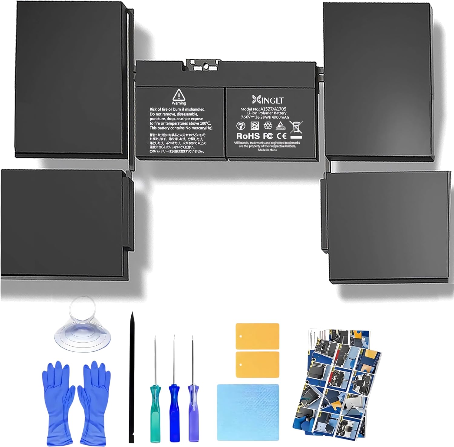 Amazon.com: XINGLT A1534 A1705 Battery, A1527 A1705 Replacement Battery ...