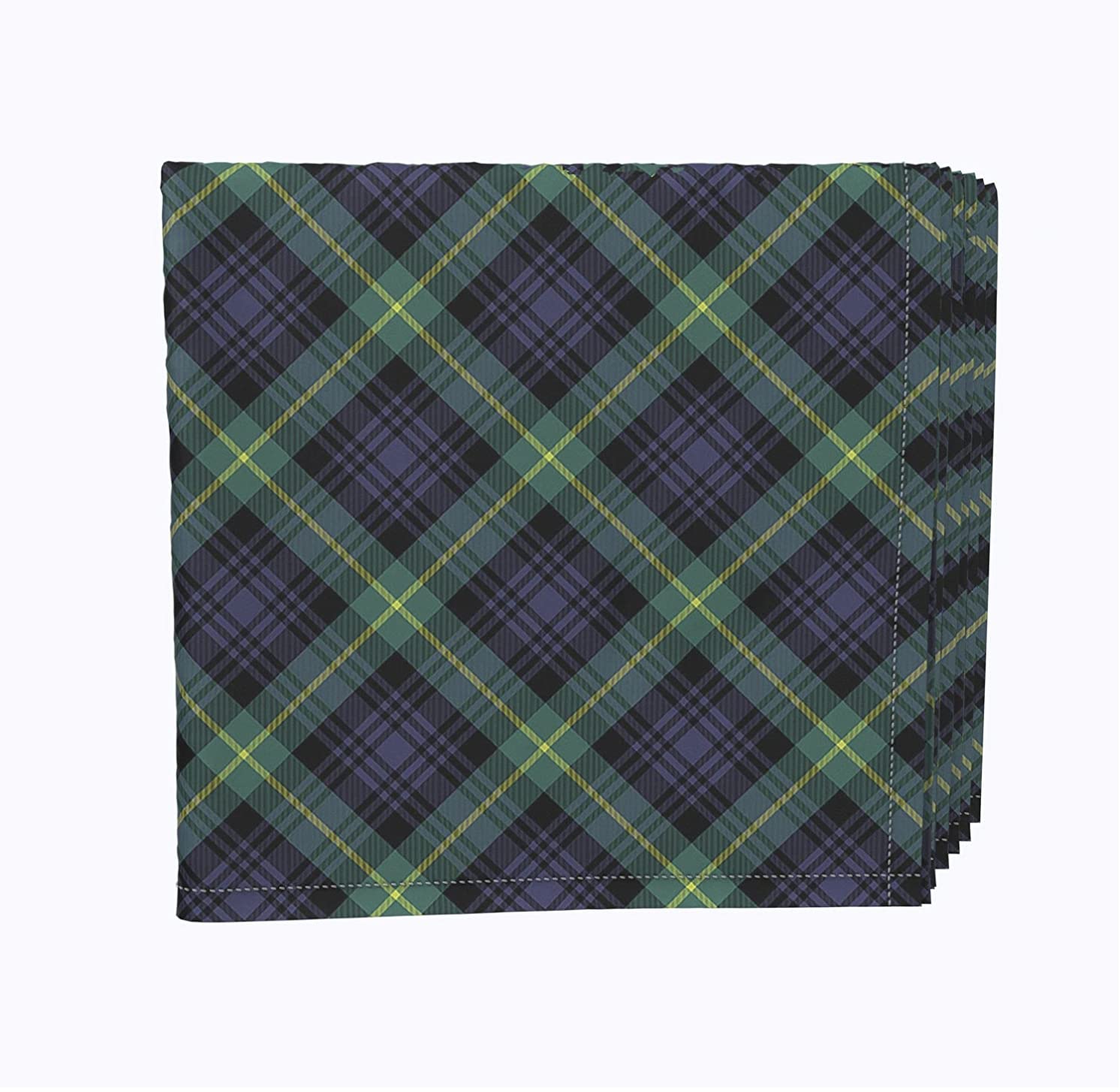 Amazon.com: Fabric Textile Products | Blue & Green Tartan Cloth Napkins ...