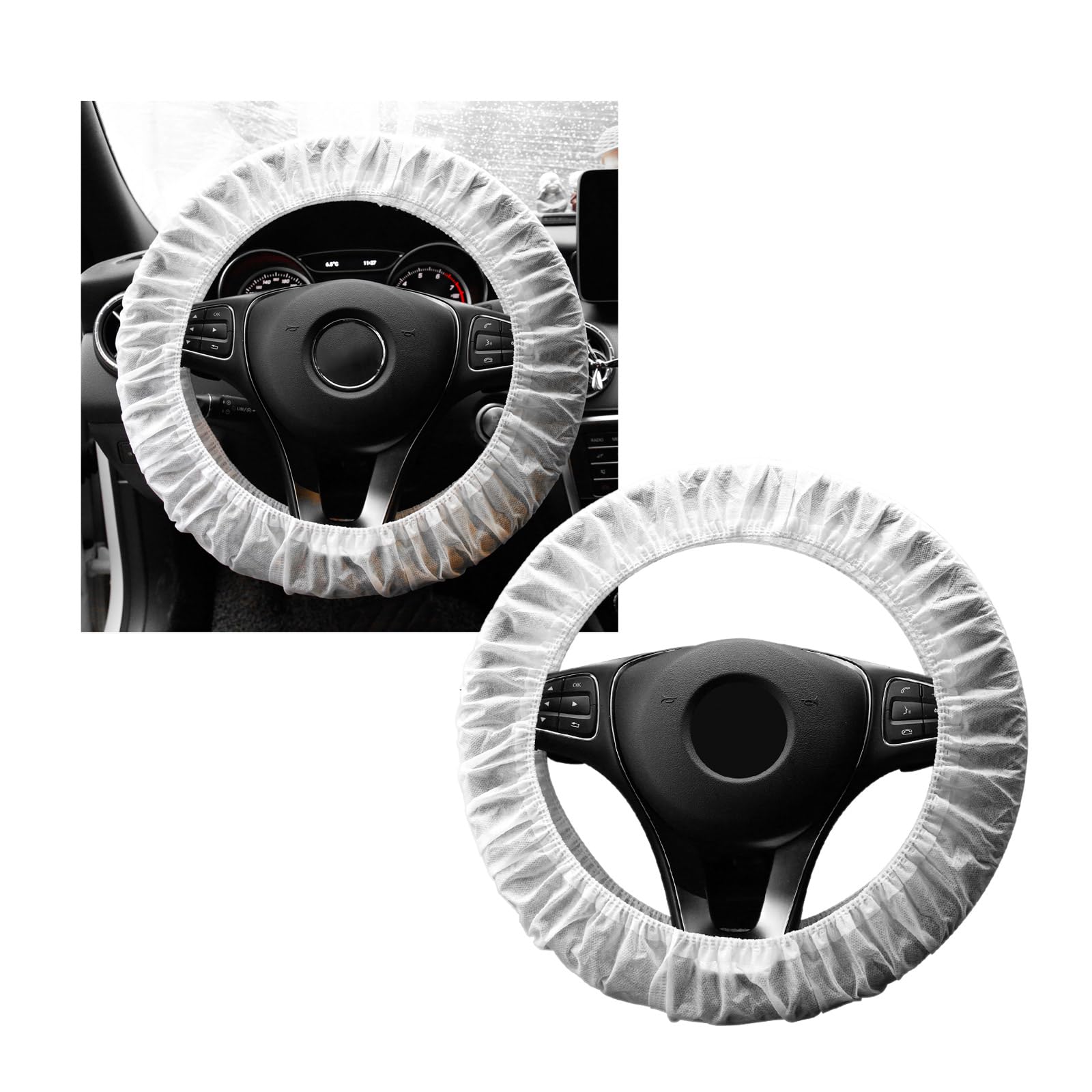 Amazon.com: Ziciner 50 PCS Disposable Steering Wheel Cover, Universal ...