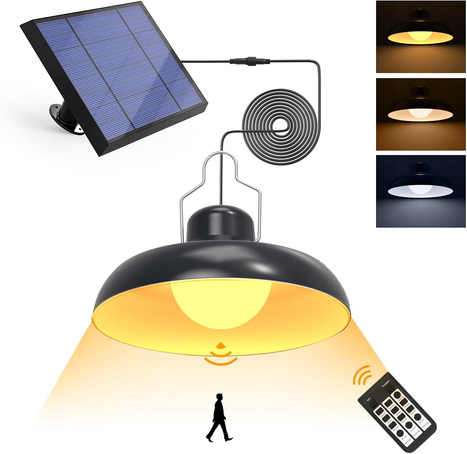 OOTDAY Solar Pendant Lights for Outdoor/Indoor, Solar Lights for ...
