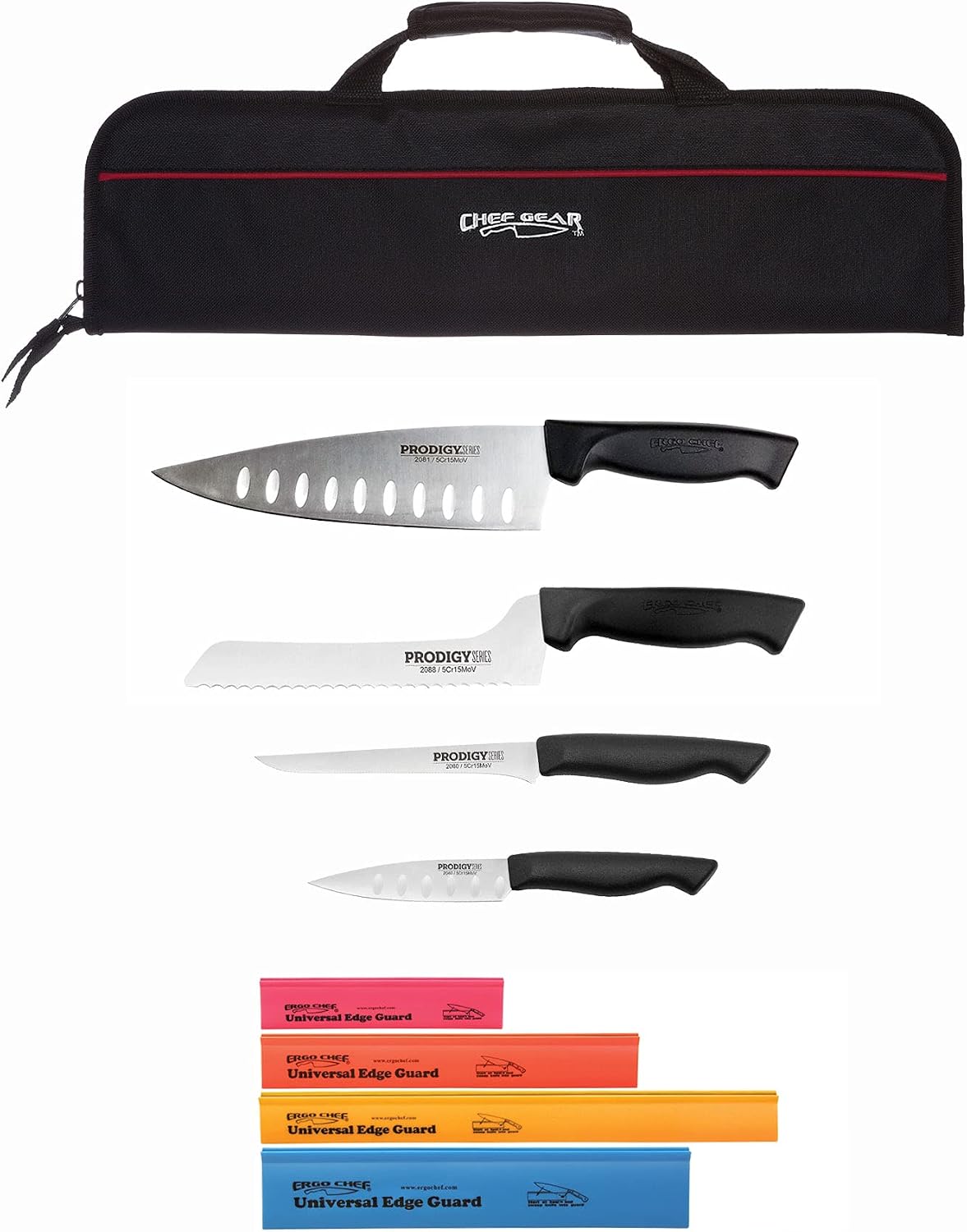 Amazon.com: Ergo Chef Prodigy Series 9pc. Kit, 5 Pocket Knife bag, Chef ...