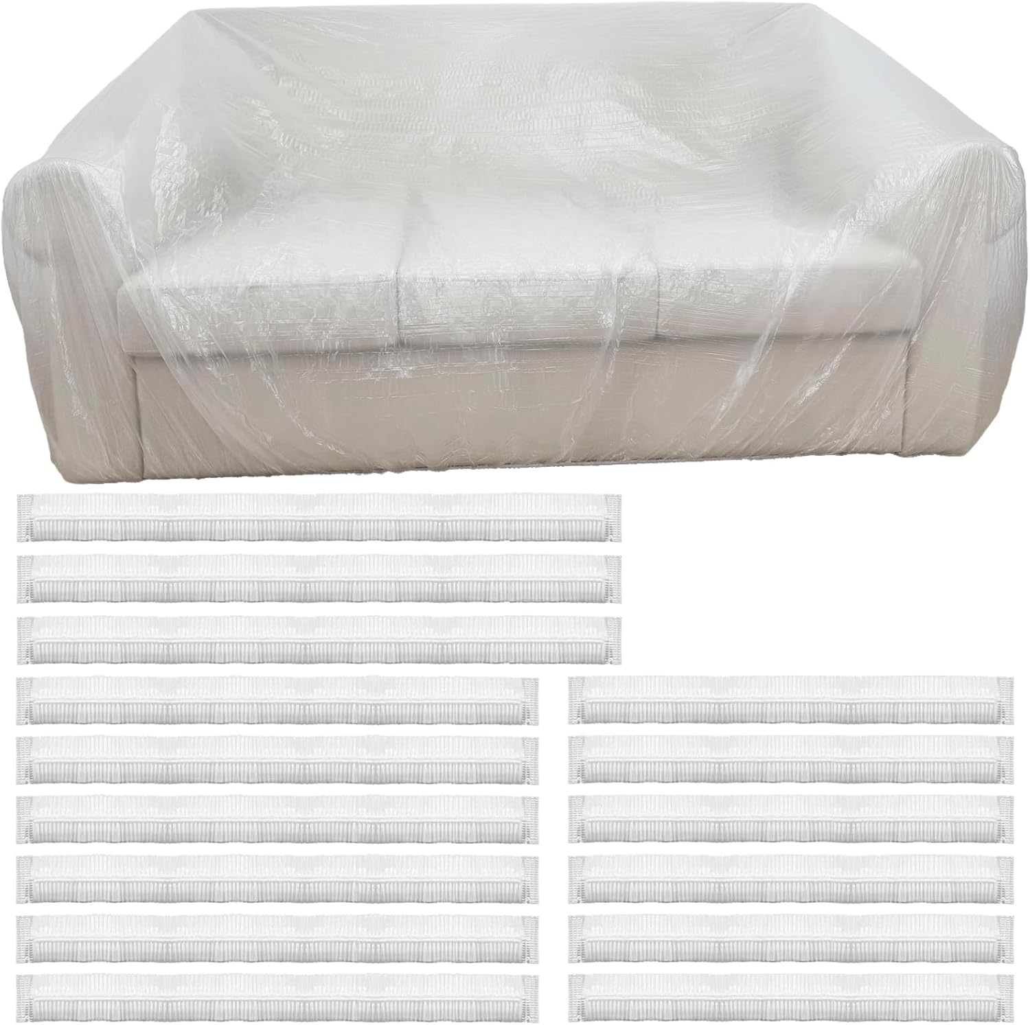Amazon.com : 15 Pcs Disposable Furniture Dust Covers with Elastic ...