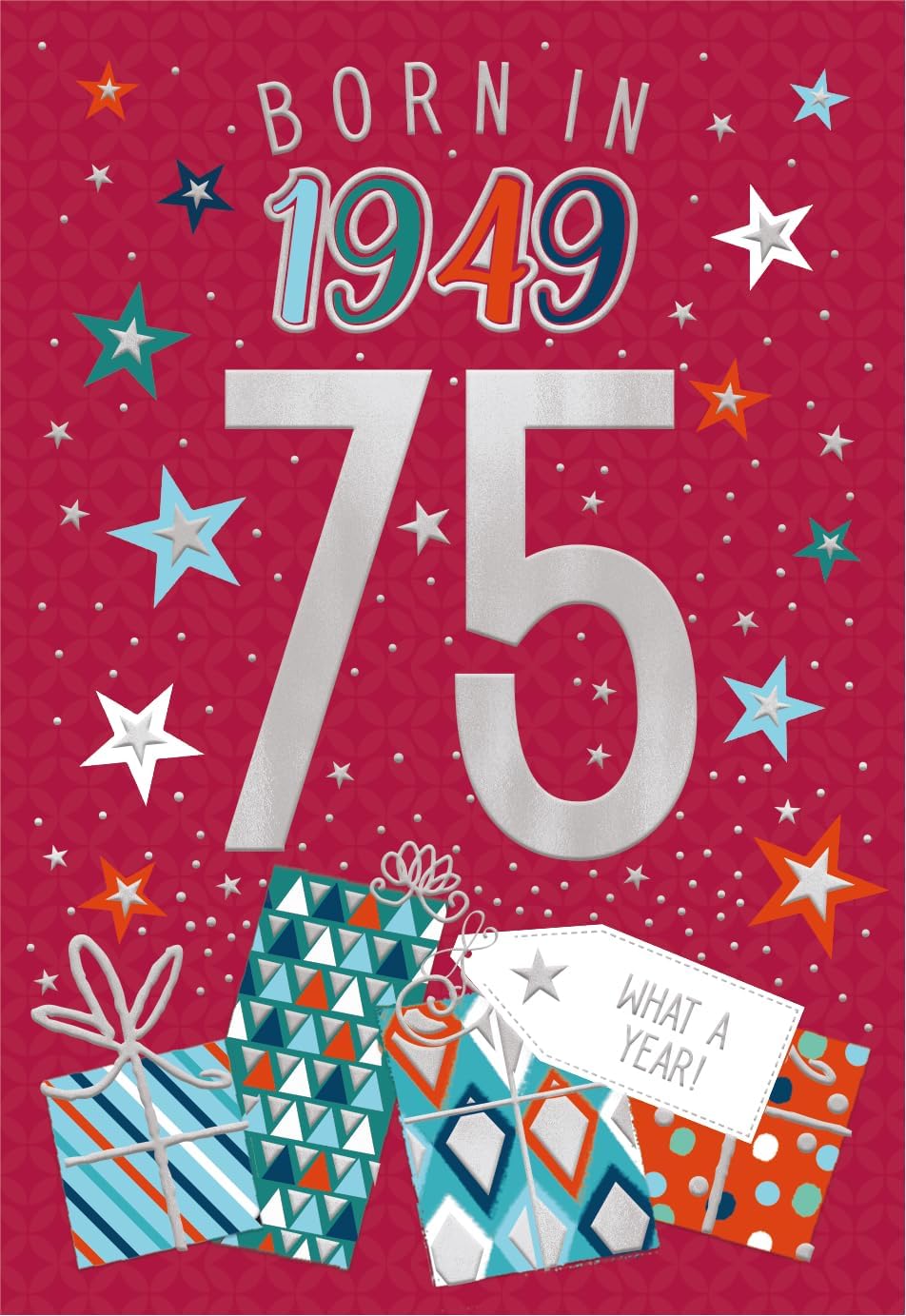 ICG 2024 Male 75th Birthday Card - Age 75 Birthday Gifts and Stars ...