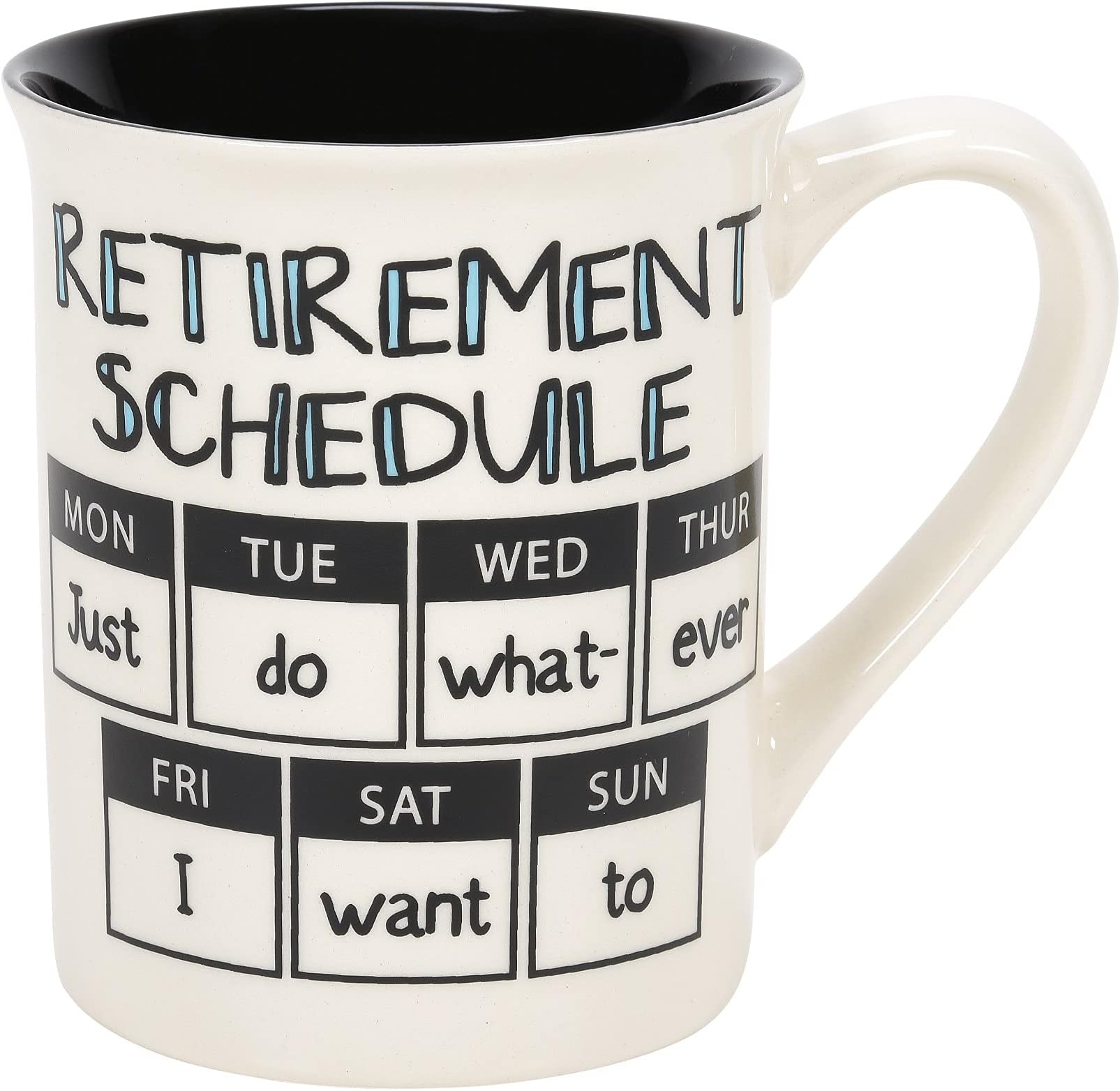 Amazon.com: CBTwear Weekly Retirement Schedule - Retirement Coffee Cup ...