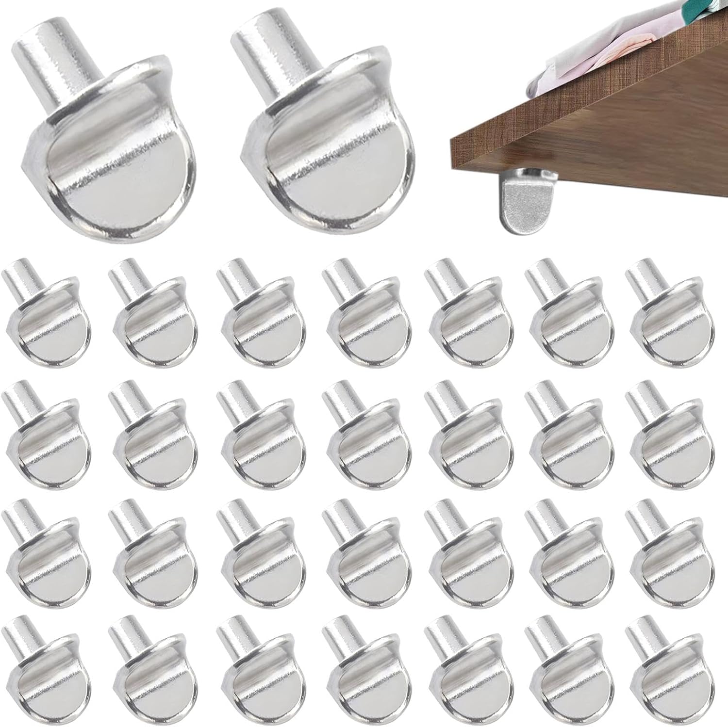 FDKJOK Shelf Support Pegs 30Pcs 5mm L Shape Metal Shelf Pegs for ...