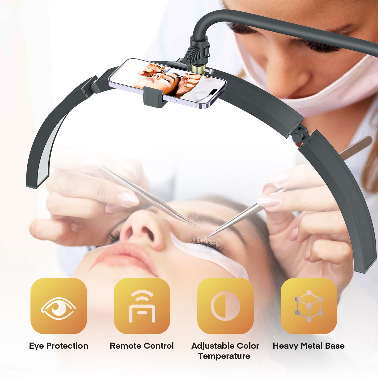 MYSWEETY Lash Light for Eyelash Extensions, 29'' Foldable LED Floor ...