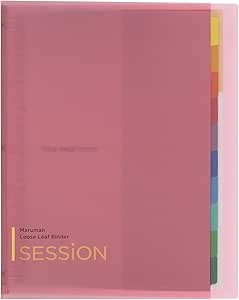 Maruman F584-08 Loose Leaf Binder, A4, Session, 30 Holes, Pink: Binders ...