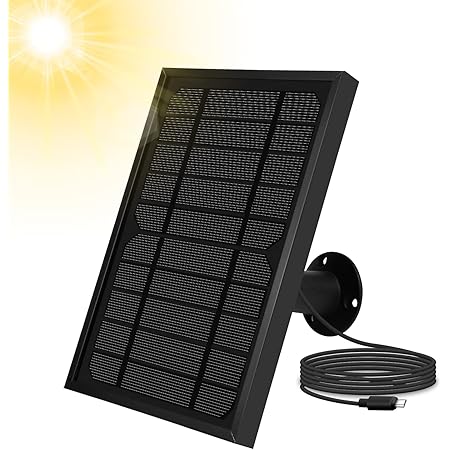 Amazon.com: 5W Solar Panel for Wireless Outdoor Security Camera ...