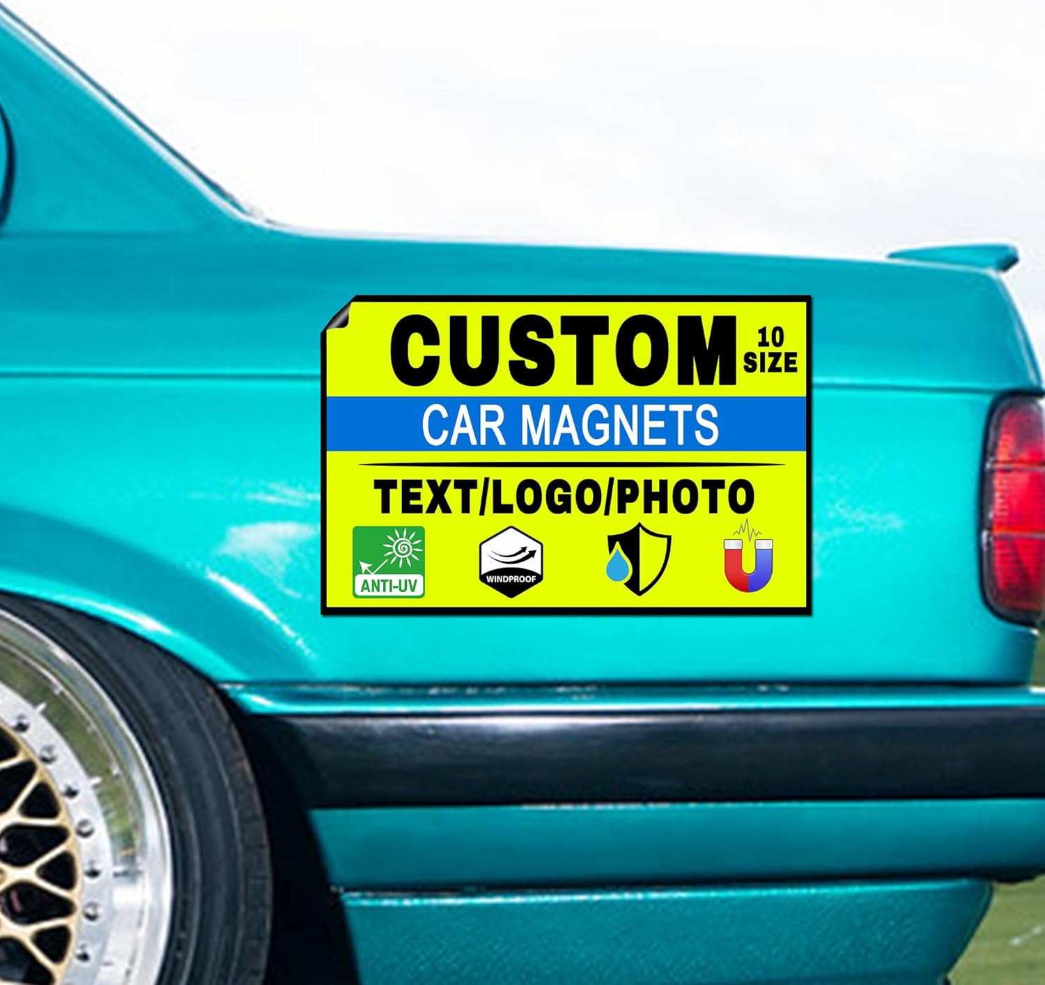 Personalised car magnetic signs - Customized Magnet Car Stickers - with ...