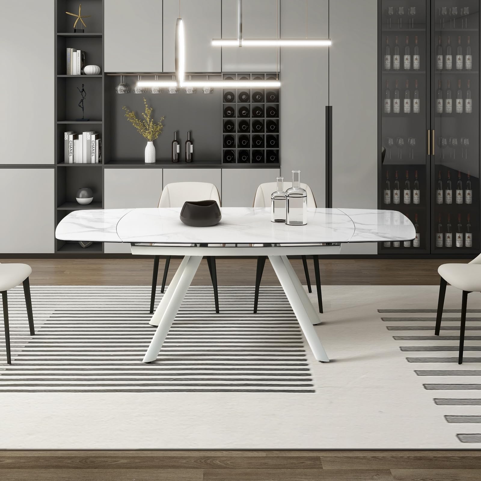 Amazon.com - TimesGate Extendable Dining Table for 8-12 Seat, Flexible ...