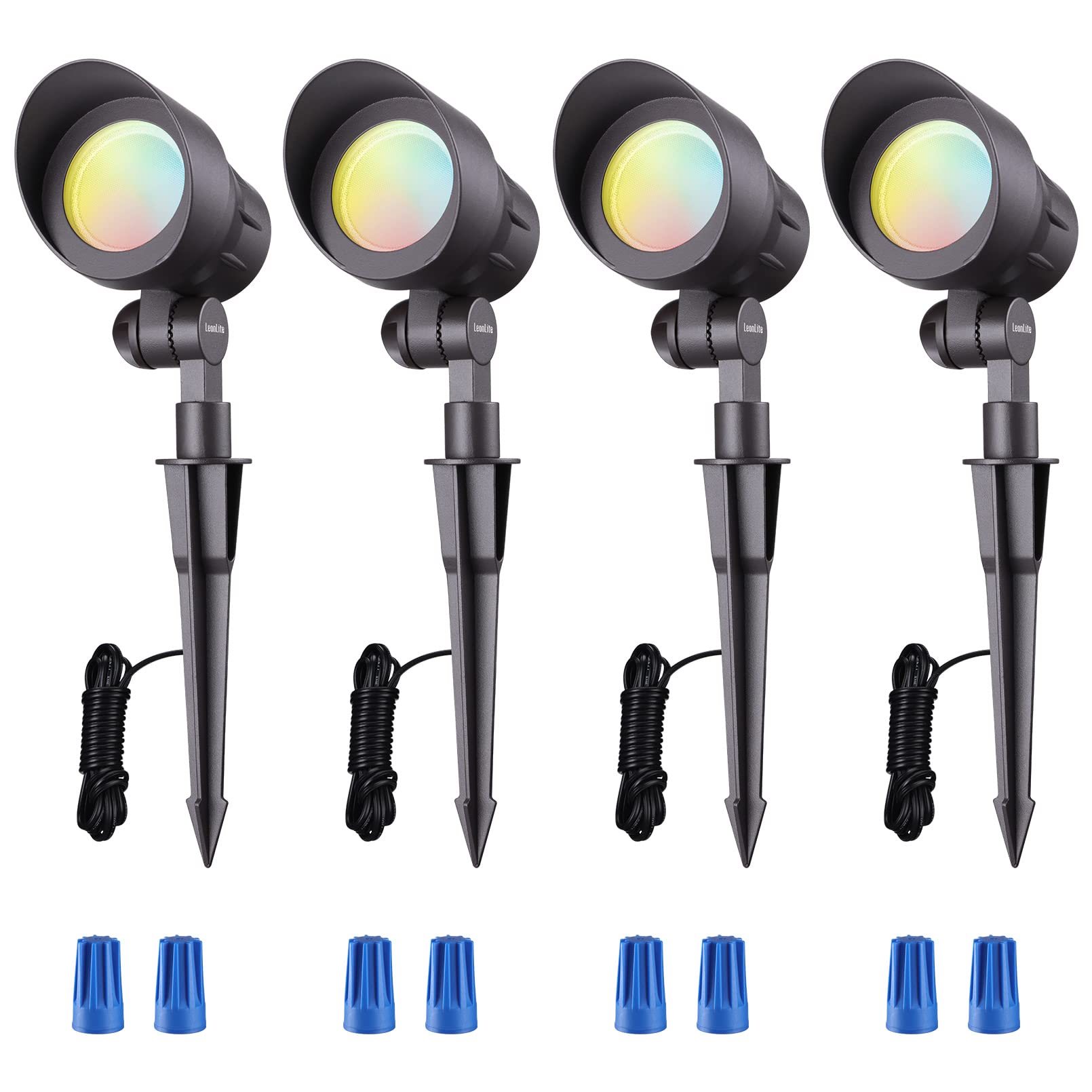 LEONLITE 3CCT Low Voltage LED Landscape Spotlight, 3000K/4000K/5000K ...