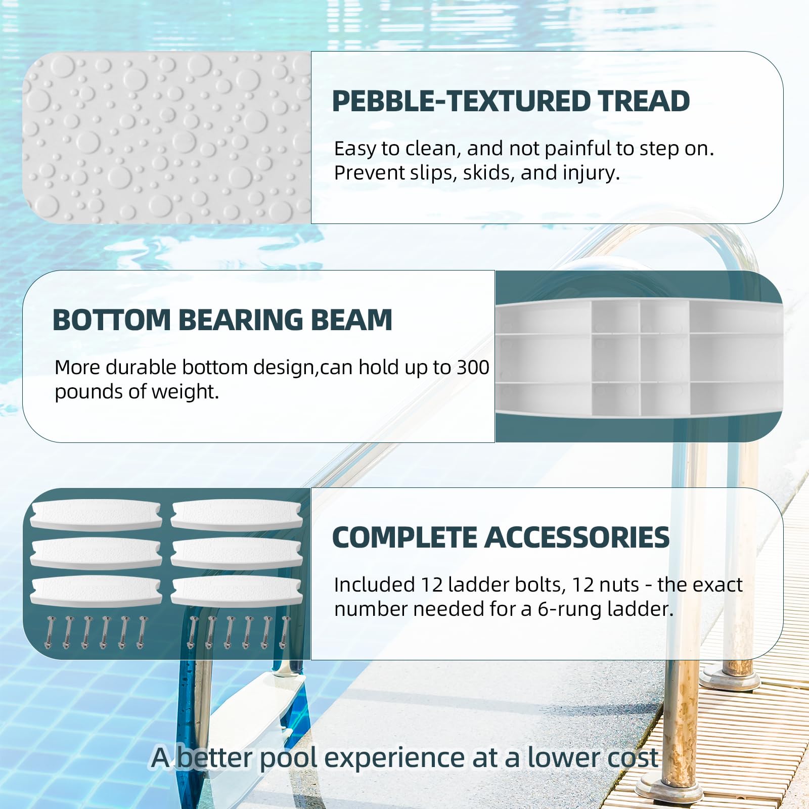 Snapklik.com : TonGass (6-Pack, White) 18" Universal Swimming Pool ...