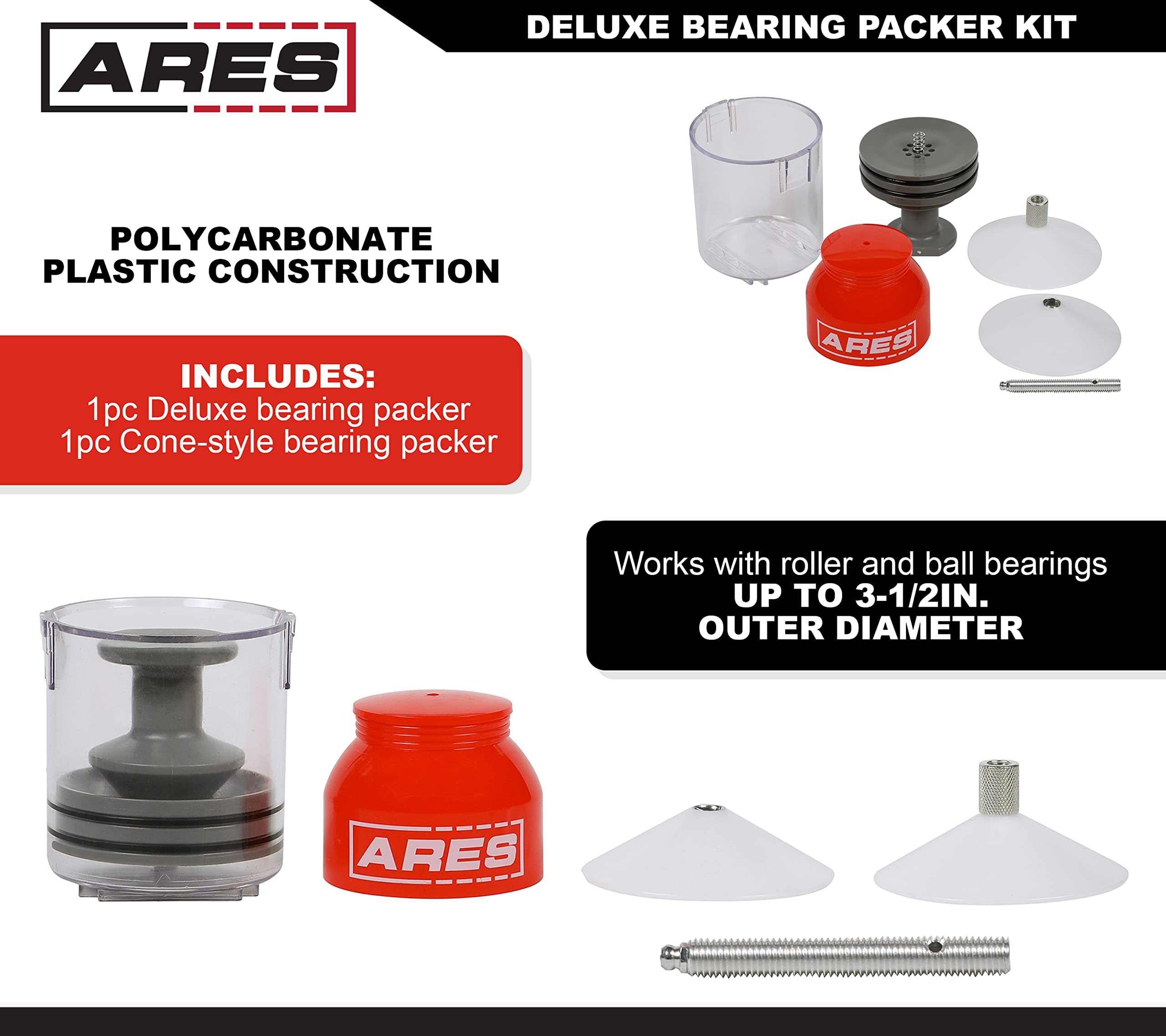 Snapklik.com : ARES 54036 2-Piece Deluxe And Standard Bearing Packer ...