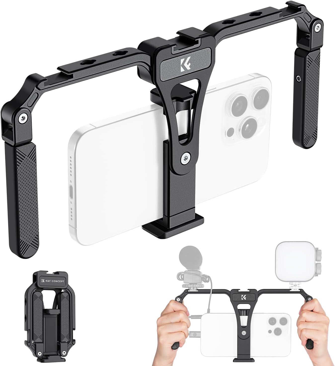 Amazon.com: K&F Concept Smartphone Video Rig with Dual Handles ...