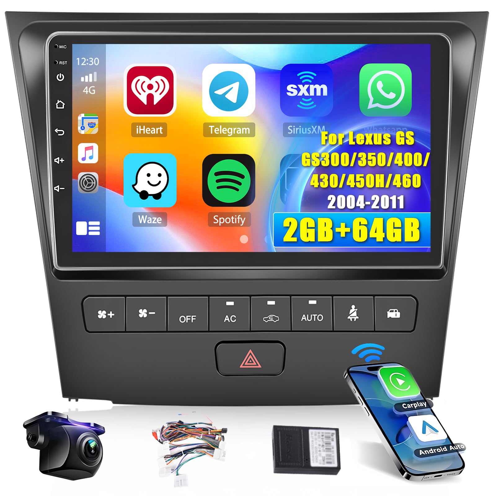 Amazon.com: Hikity Android Car Stereo for Lexus GS GS300/350/400/430 ...