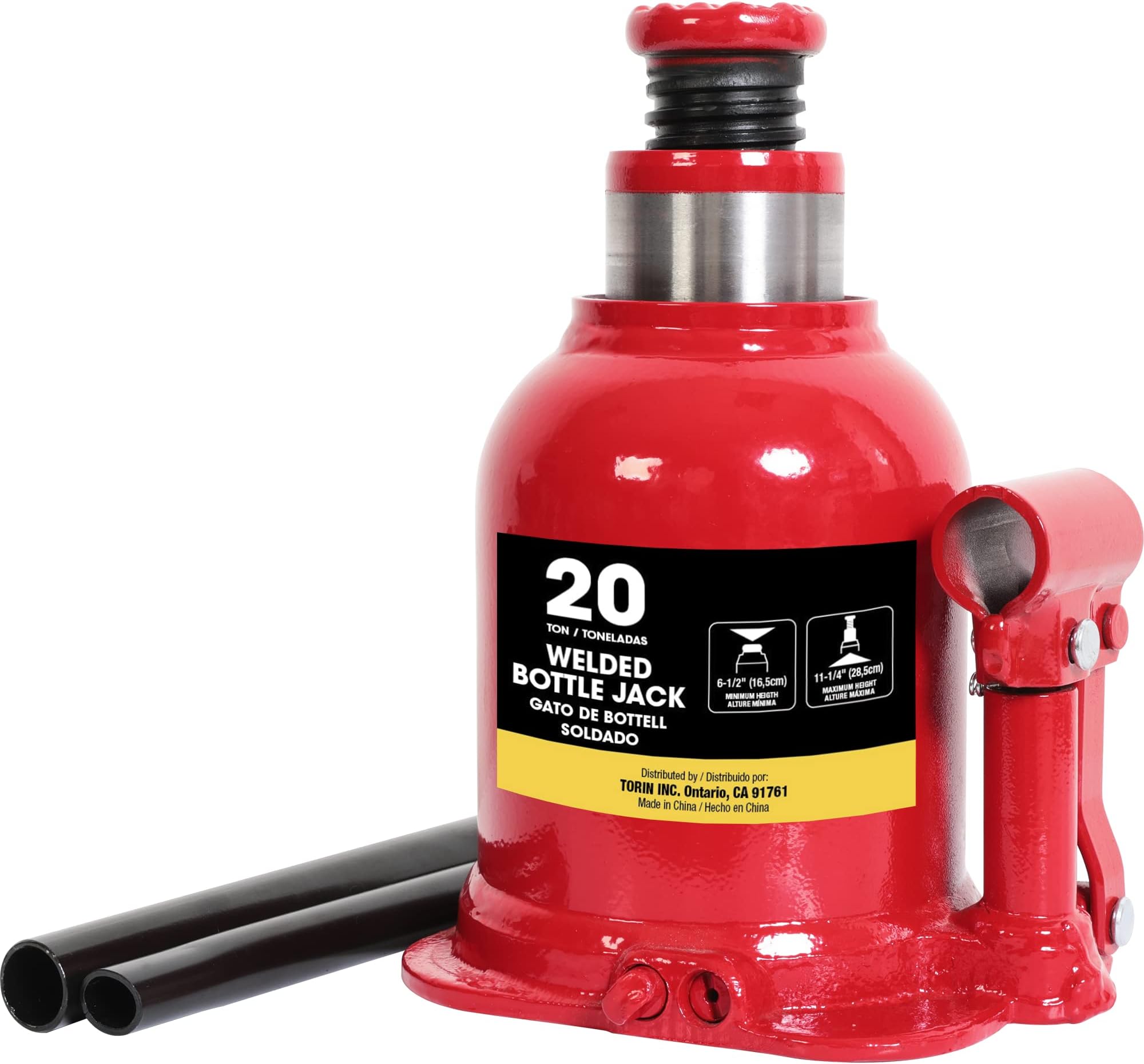 BIG RED 20 Ton (40,000 LBs) Torin Welded Hydraulic Stubby Low Profile ...