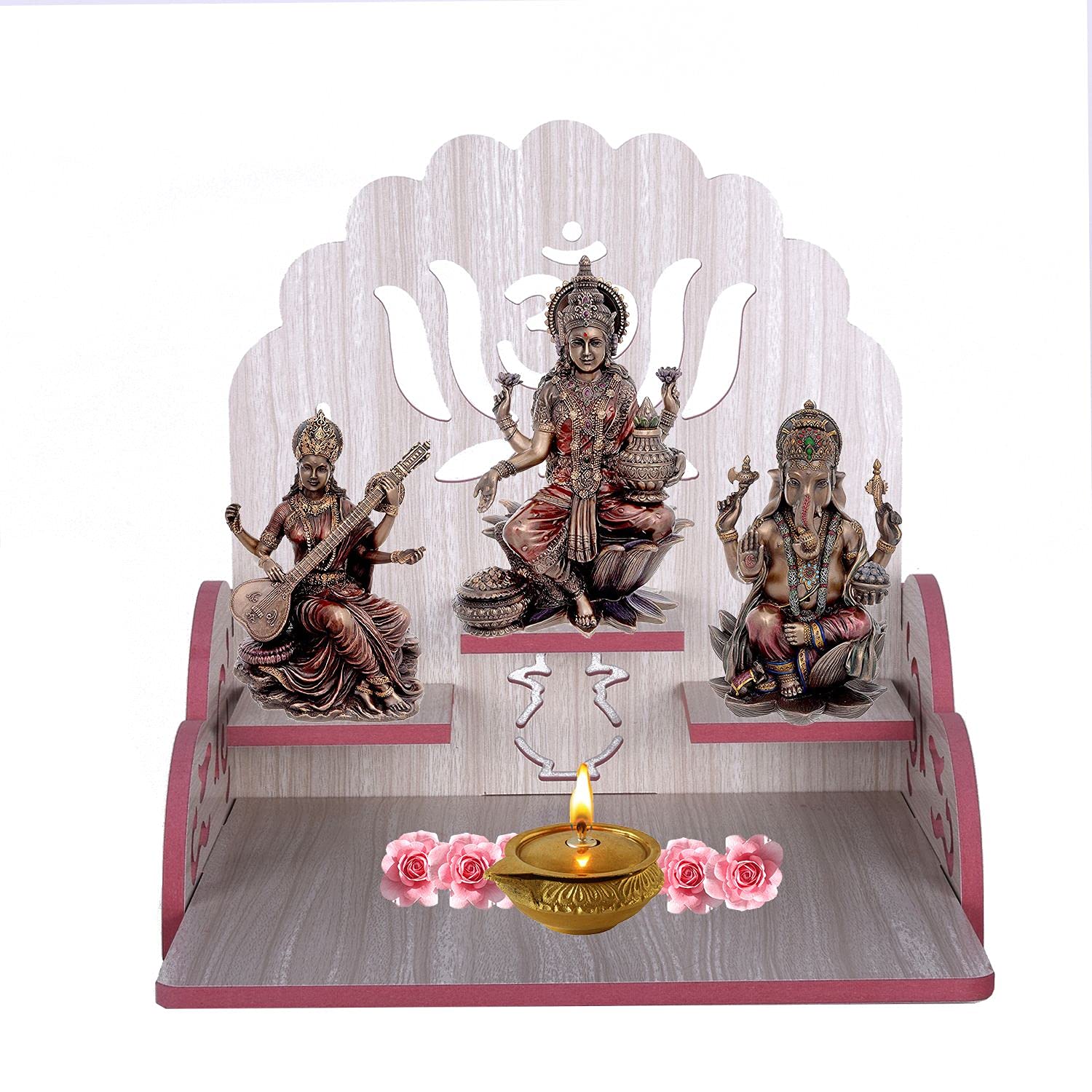 Buy Mandir Mall Wooden Wall Hanging Product Engineered Singhasan for ...