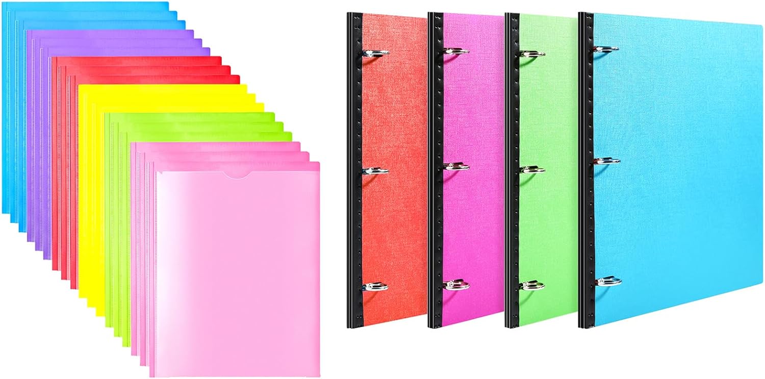 Amazon.com : MAKHISTORY Heavy Duty Plastic Folders with Clear Front ...
