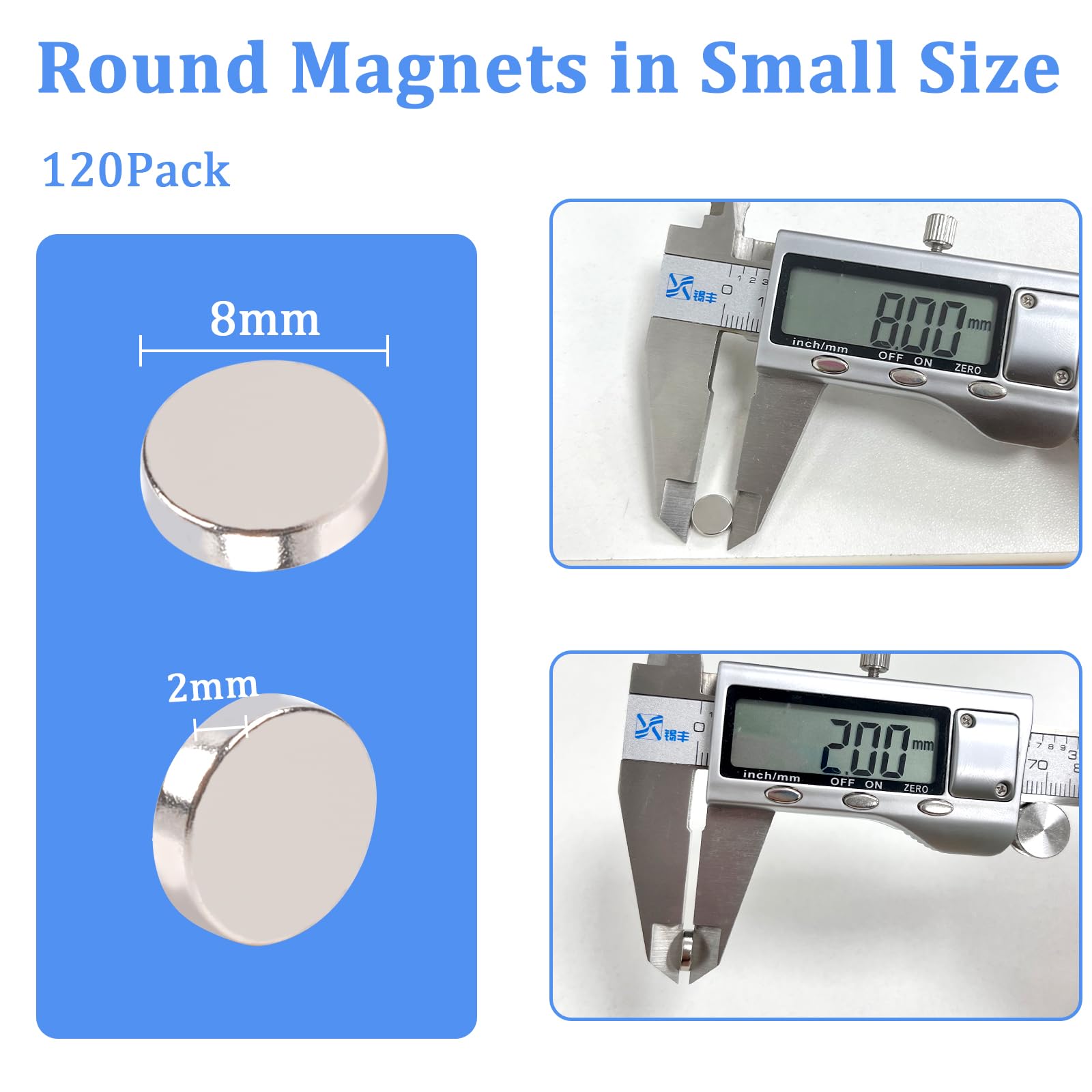 Snapklik.com : 120Pcs 8x2mm Neodymium Magnet Srong, Small Rare Earth ...