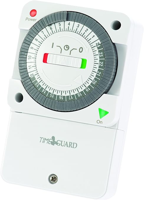 Timeguard NTT05 24-Hour Slimline General Purpose Timeswitch, Green,red ...