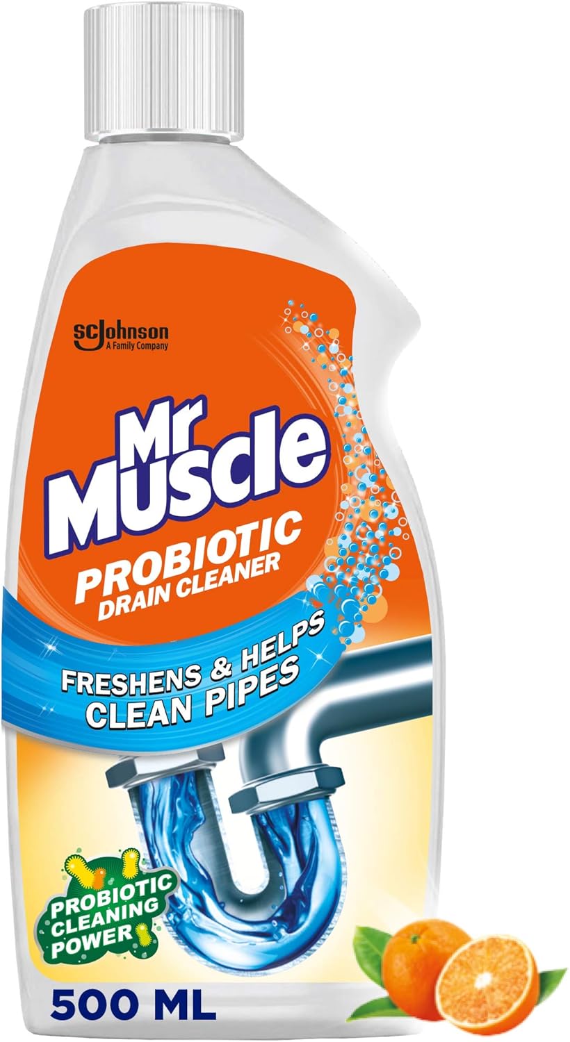 Mr Muscle Probiotic cleaner, Drain Cleaner, Sink Unblocker & Odour ...