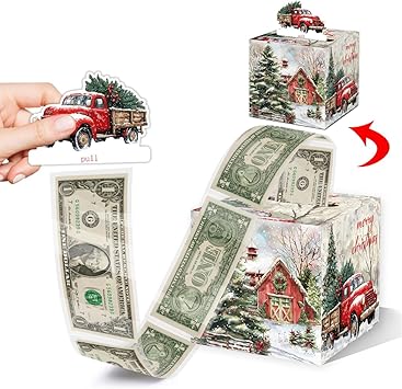 Amazon.com: Merry Christmas Surprise Money Box for Cash, Christmas ...