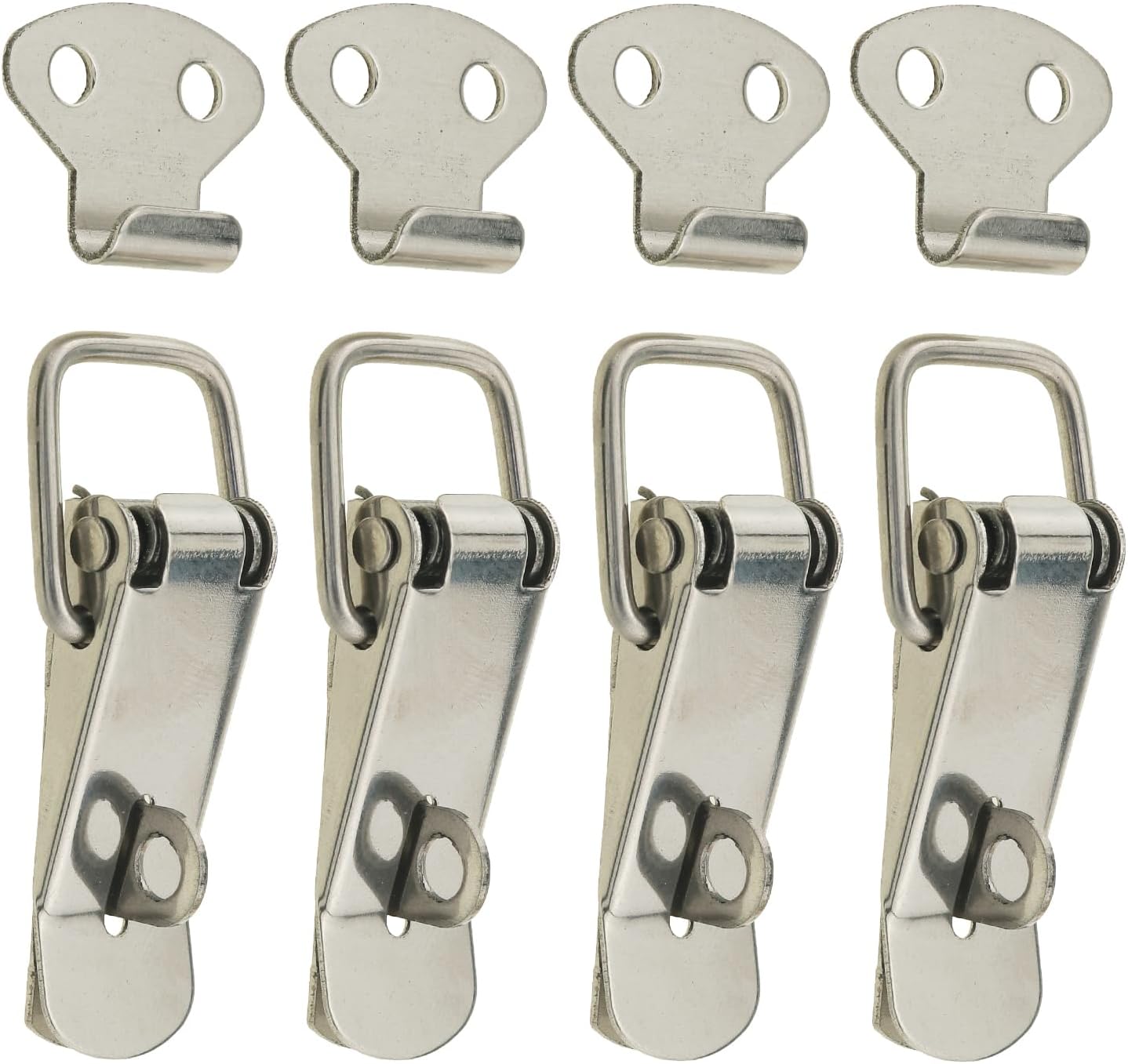 Amazon.com: FMHXG 4PCS Stainless Steel Spring Latch Buckle Clips Small ...