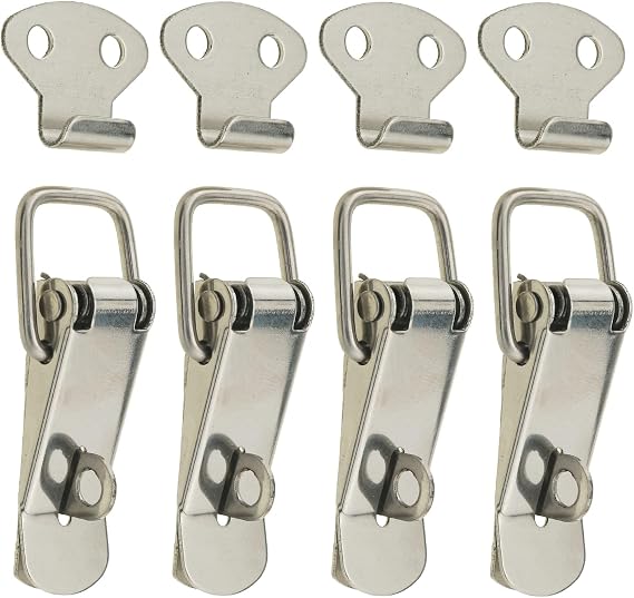 Amazon.com: FMHXG 4PCS Stainless Steel Spring Latch Buckle Clips Small ...