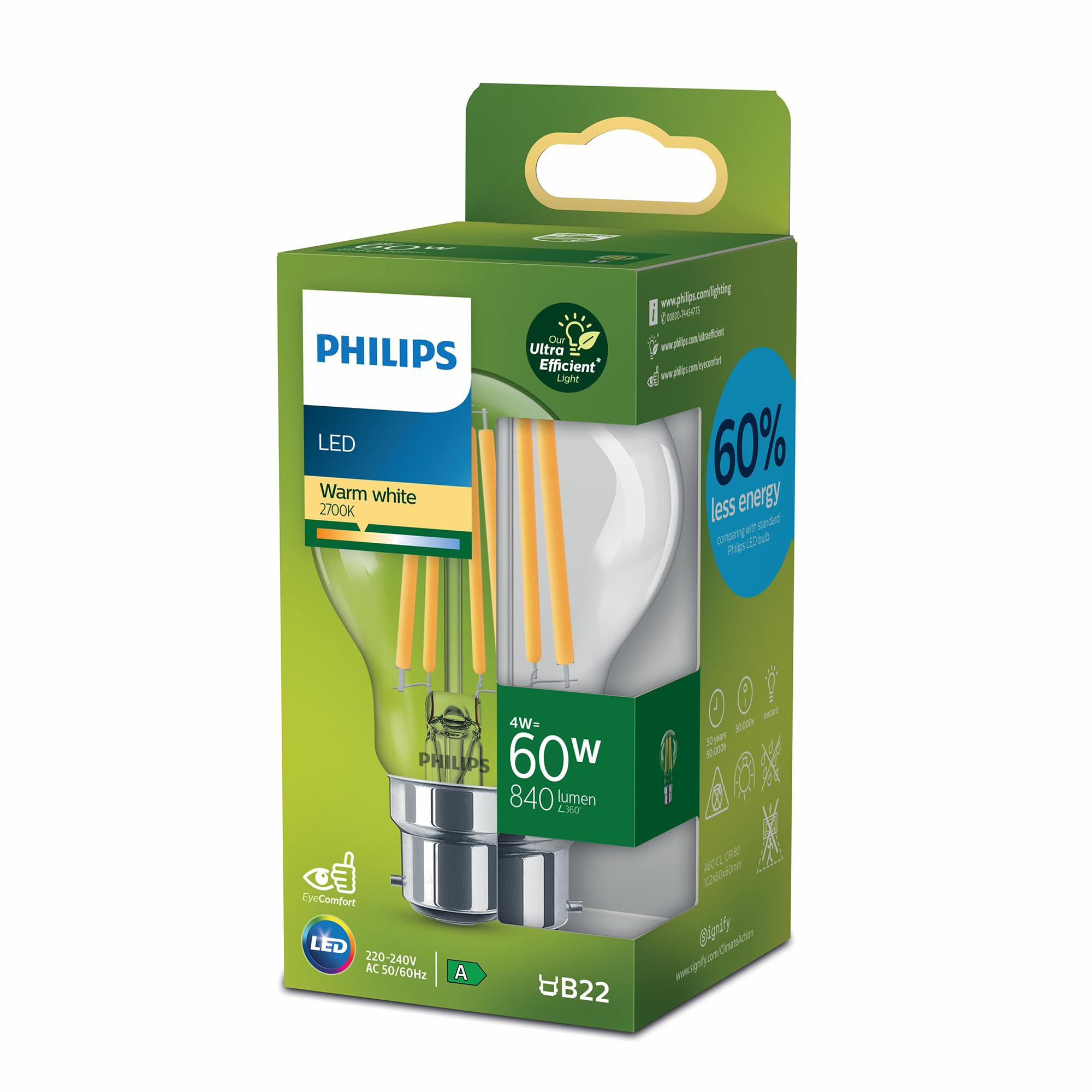 PHILIPS Ultra Efficient - Ultra Energy Saving Lights, LED Light Source ...