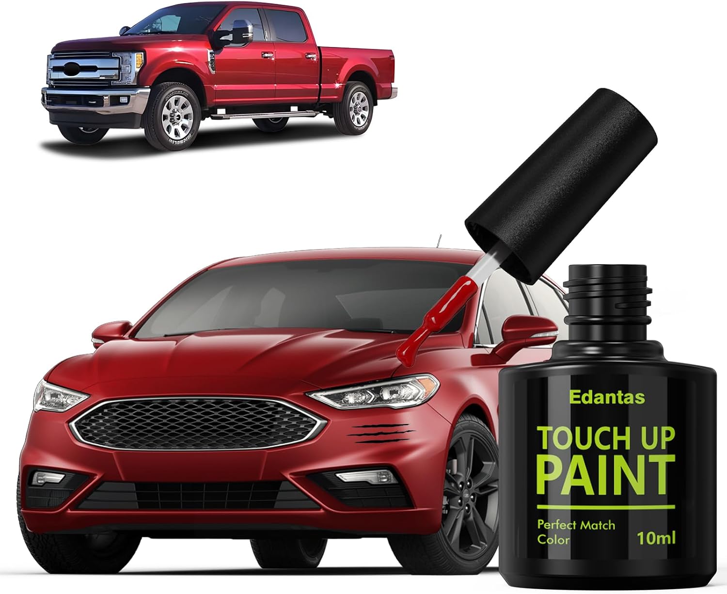 Amazon.com: Edantas RR Ruby Red Touch Up Paint for Ford Cars ...